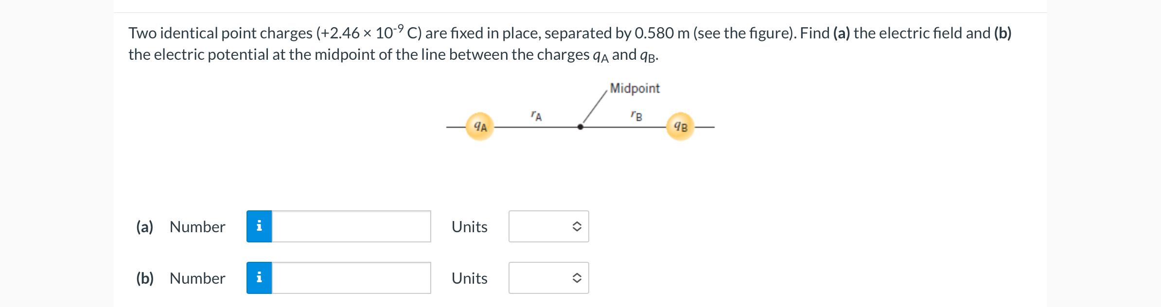Solved Two identical point charges ) ﻿are fixed in place, | Chegg.com