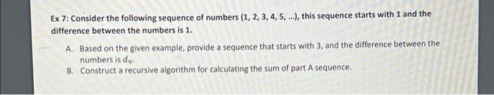 Solved Ex 1: Prove that 3+7+11+…+(4n−1)=n(2n+1) for all the | Chegg.com