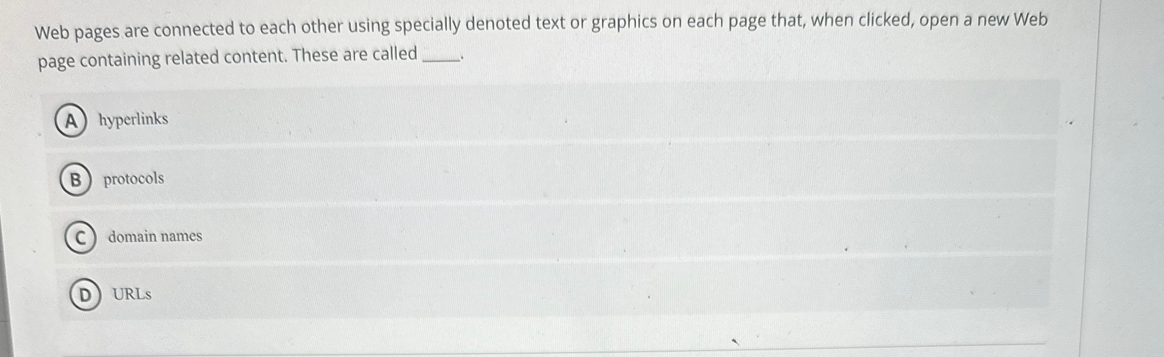 Solved Web pages are connected to each other using specially | Chegg.com