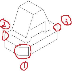 Solved How could I draw this isometric drawing ? I circuled | Chegg.com