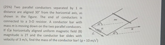 Solved Two parallel conductors separated by 1m ﻿distance are | Chegg.com