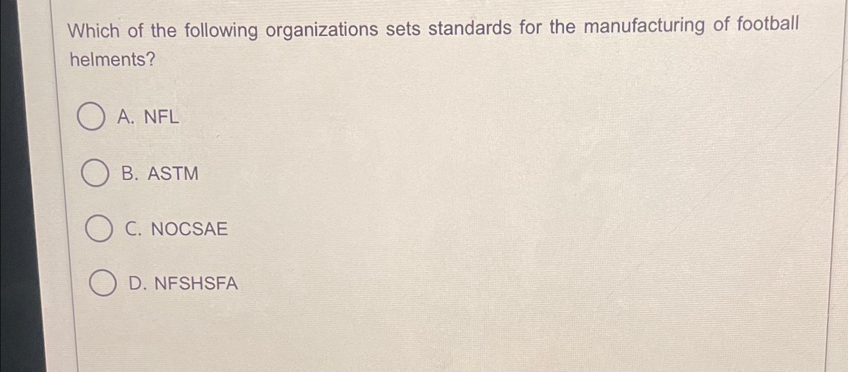 Solved Which of the following organizations sets standards | Chegg.com
