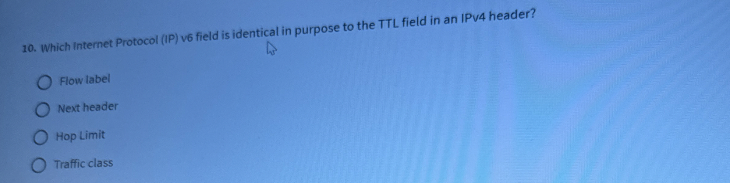 Solved Which Internet Protocol (IP) ﻿v6 ﻿field is identical | Chegg.com