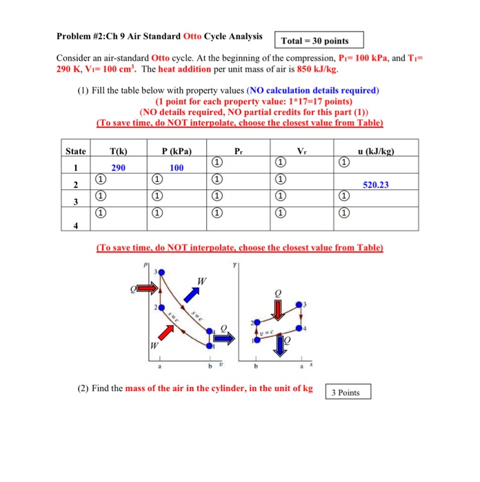Solved (3) Find the compression ration 2 Points (4) Find the | Chegg.com