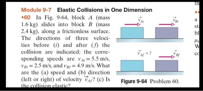 Solved Module 9-7 Elastic Collisions in One Dimension -60 In | Chegg.com