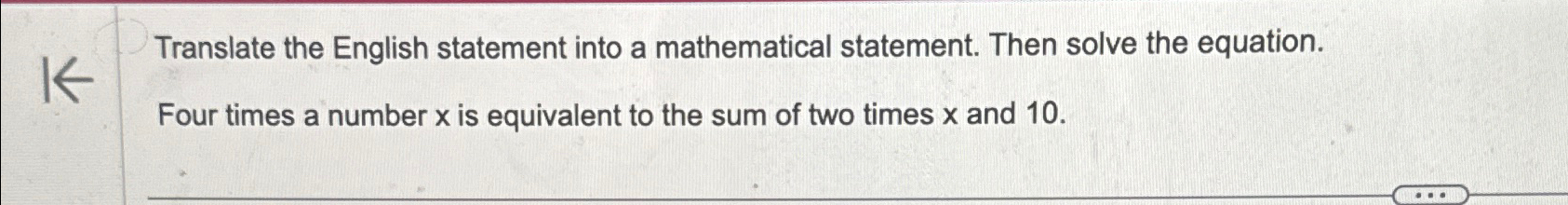 Solved Translate the English statement into a mathematical | Chegg.com