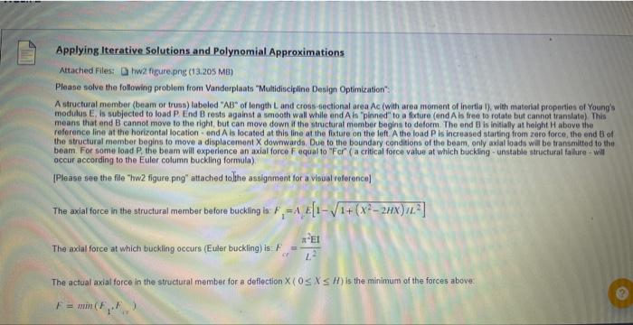 Applying Iterative Solutions and Polynomial | Chegg.com