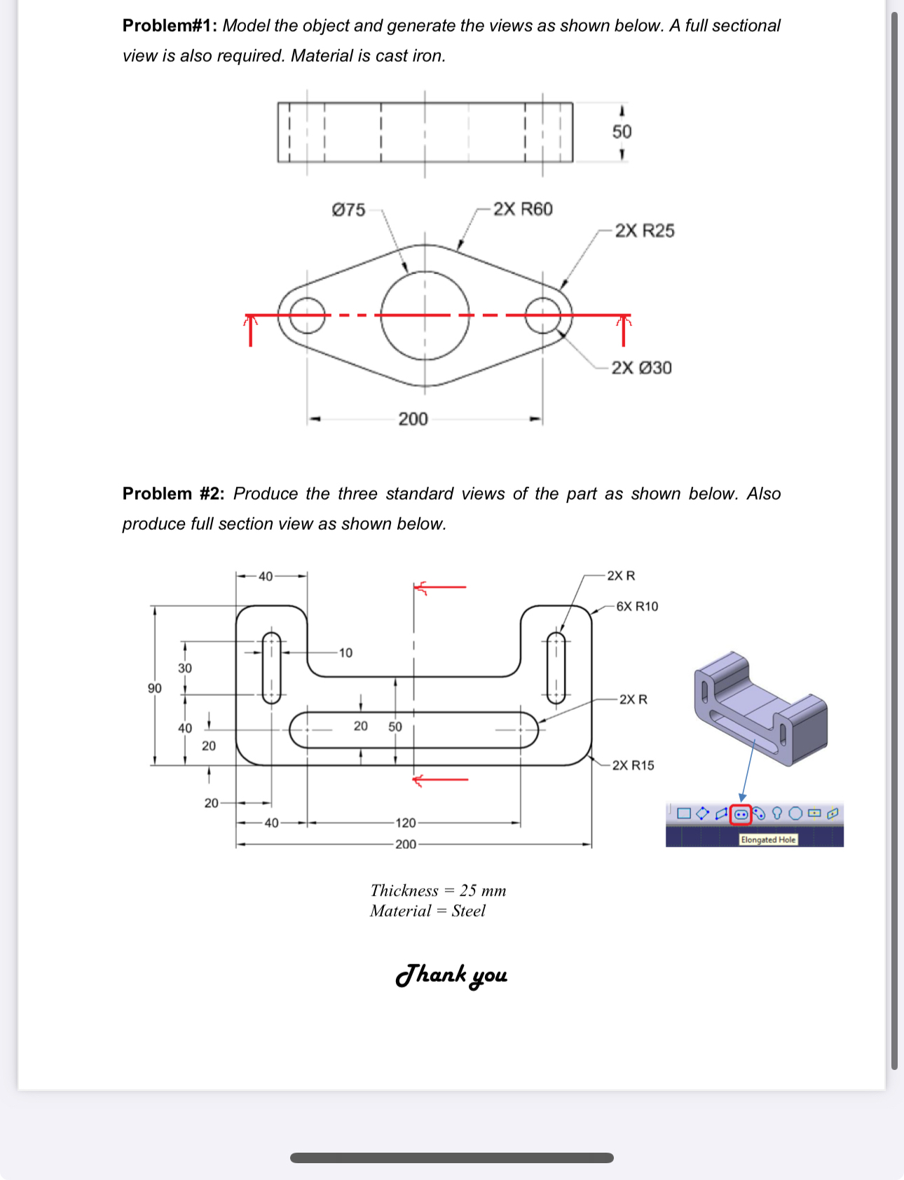 Solved Lab Assignment # 6 [CLO# 1 ﻿and 2](2D CAD | Chegg.com