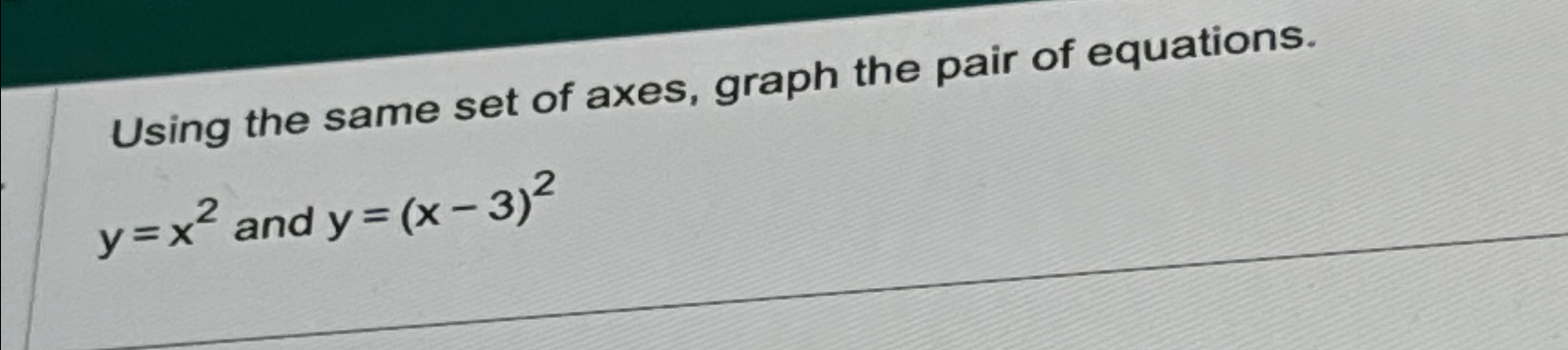 Solved Using the same set of axes, graph the pair of | Chegg.com