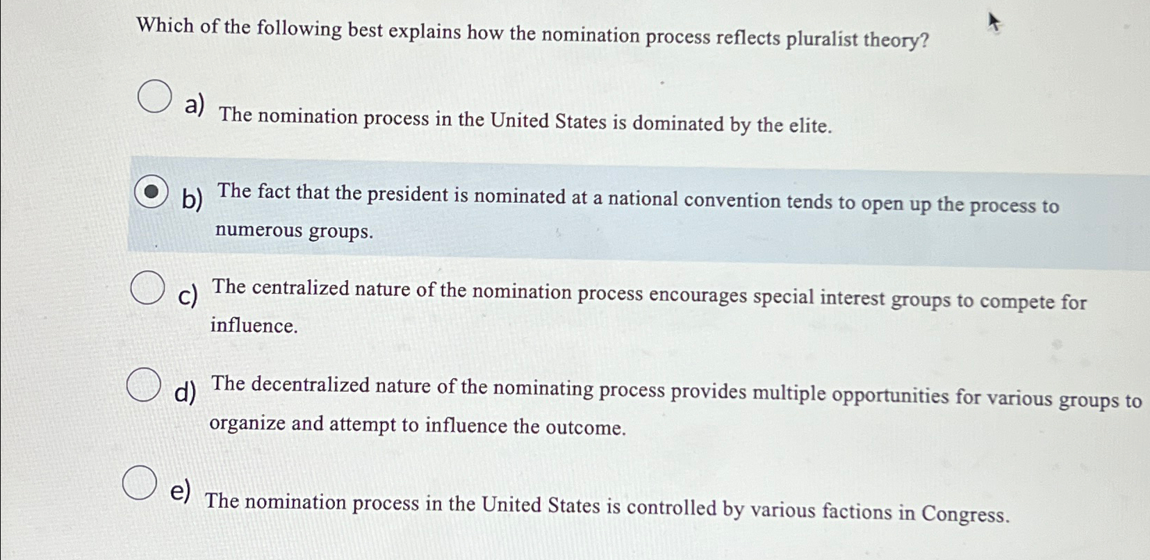 Solved Which of the following best explains how the | Chegg.com