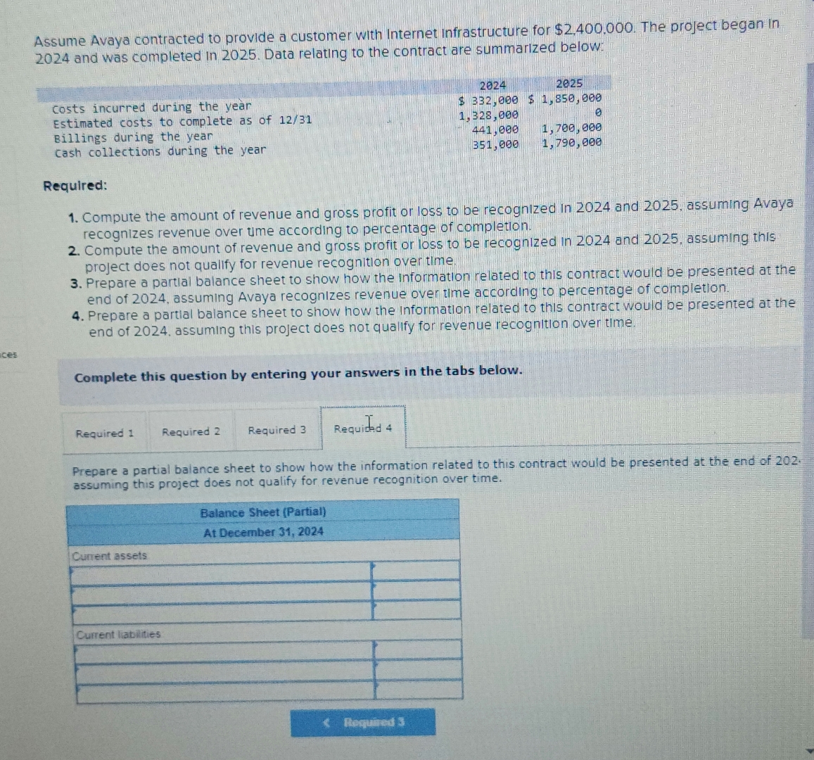 Solved Assume Avaya contracted to provide a customer with | Chegg.com