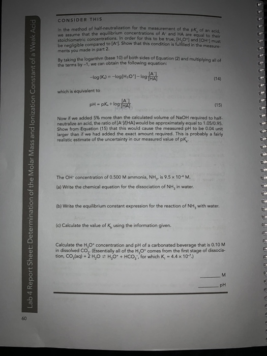 Solved CONSIDER THIS the method of half-neutralization for | Chegg.com