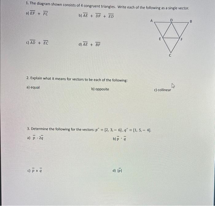 Solved 1. The diagram shown consists of 4 congruent | Chegg.com