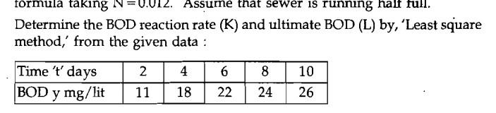 Solved Determine the BOD reaction rate (K) and ultimate | Chegg.com