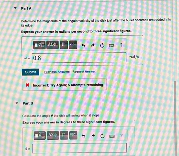 Solved The 10-g bullet having a velocity of v=700 m/s is | Chegg.com