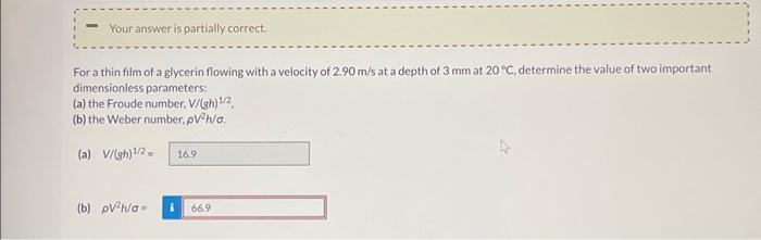 Solved For a thin film of a glycerin flowing with a velocity | Chegg.com