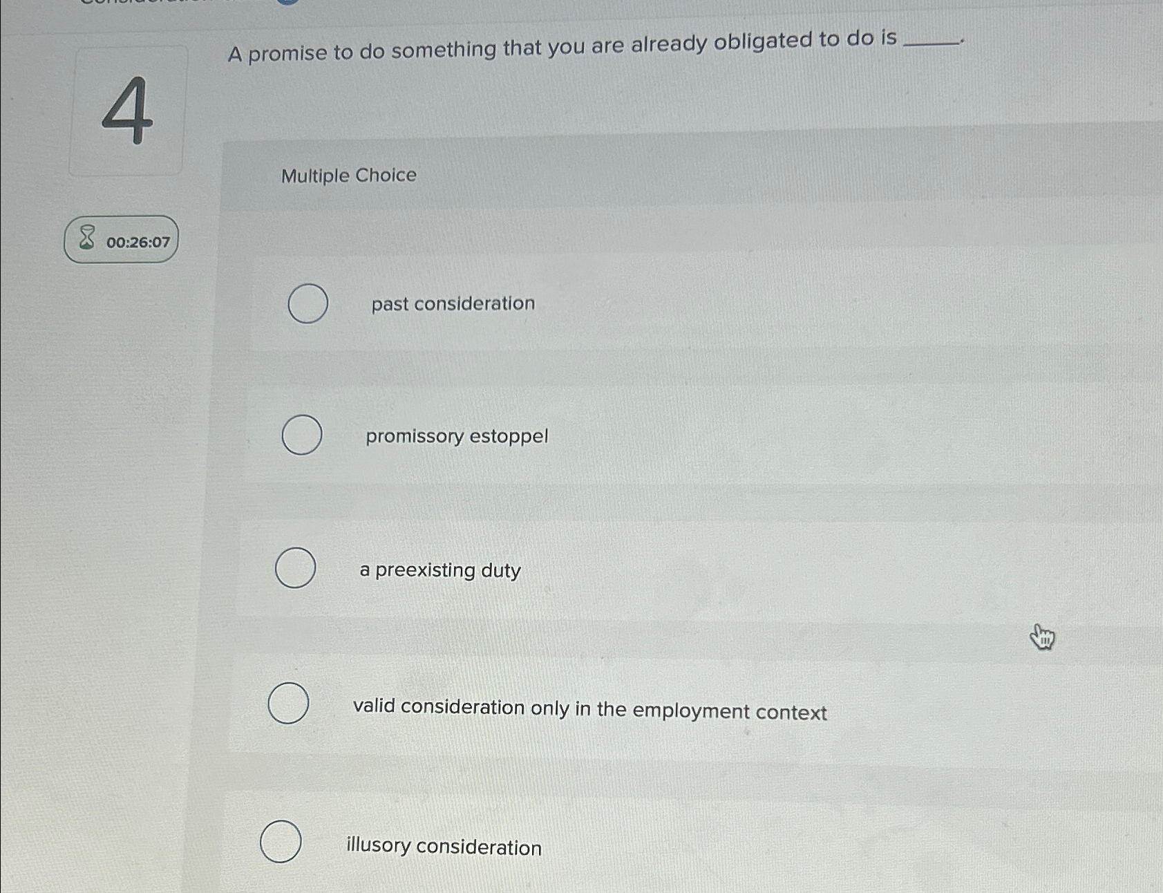 Solved A promise to do something that you are already | Chegg.com