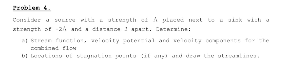 Solved Problem 4.Consider a source with a strength of Λ | Chegg.com