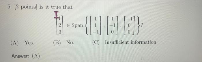 Solved why is this yes? the vector found doesnt come out to | Chegg.com