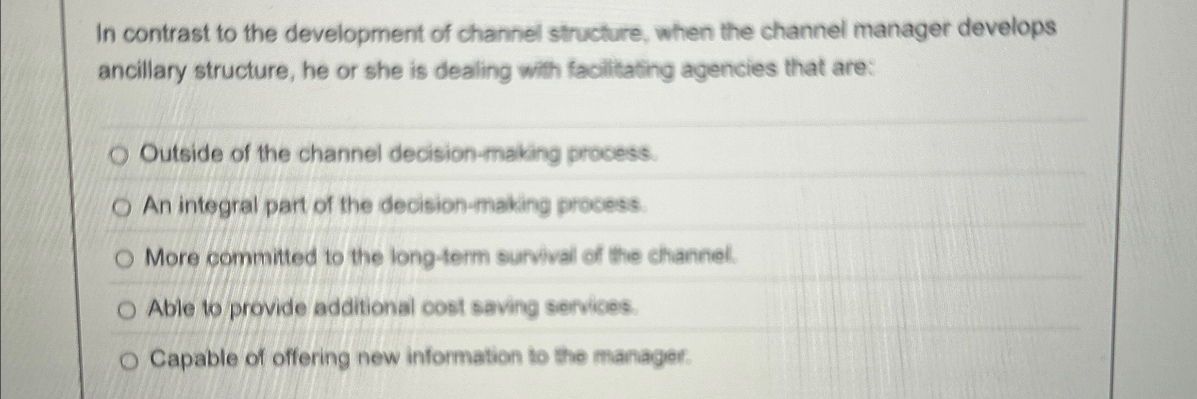 Solved In contrast to the development of channel structure, | Chegg.com
