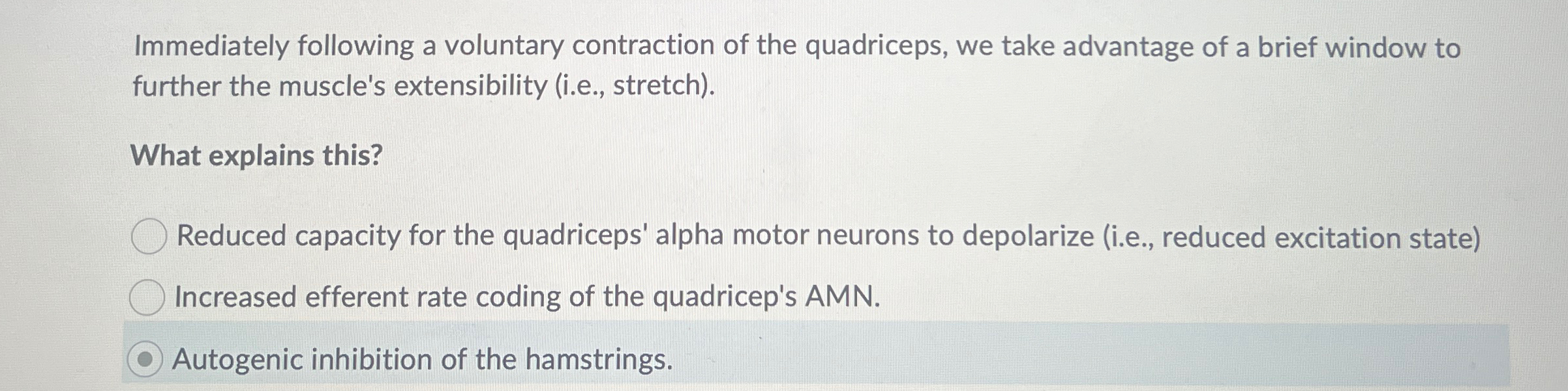 Solved Immediately following a voluntary contraction of the | Chegg.com