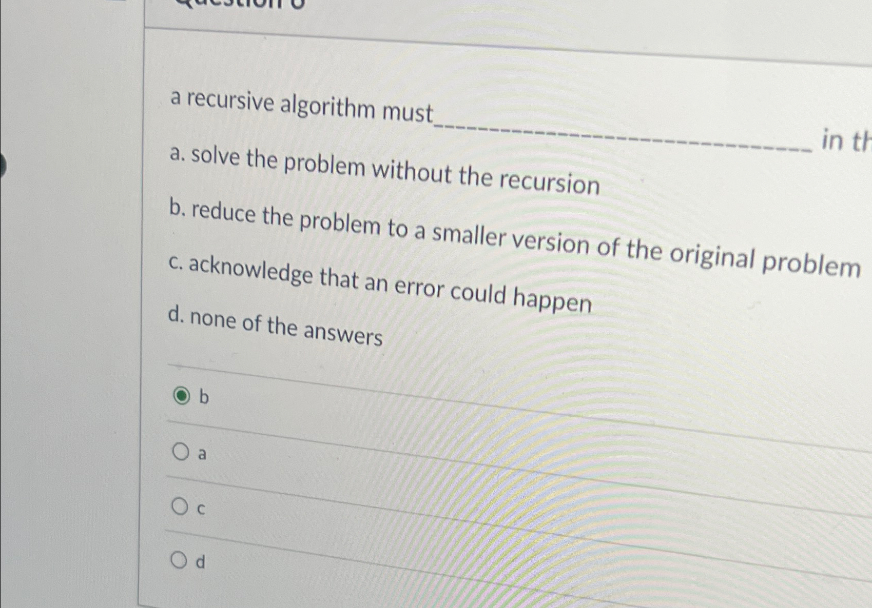 Solved a recursive algorithm ﻿a. ﻿solve the problem | Chegg.com