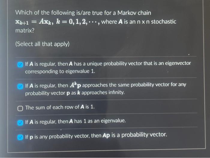 Solved option 3 is wrong because it's not sum of each column | Chegg.com