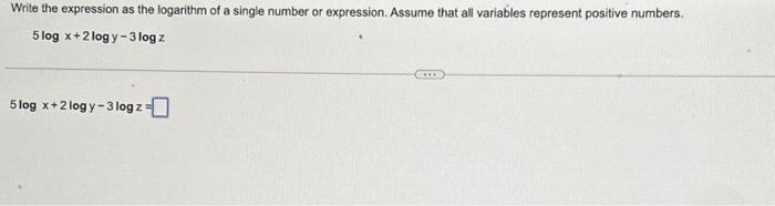 Solved Write the expression as the logarithm of a single | Chegg.com