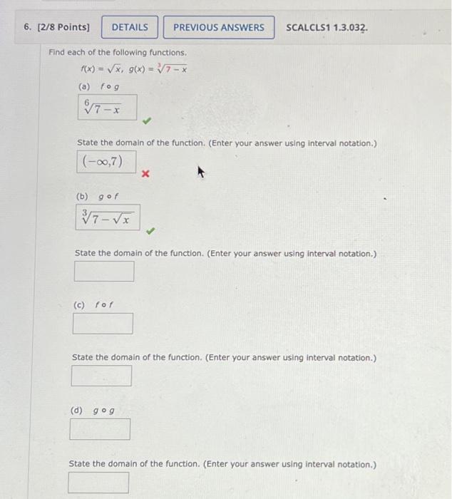 Solved Find each of the following functions. | Chegg.com