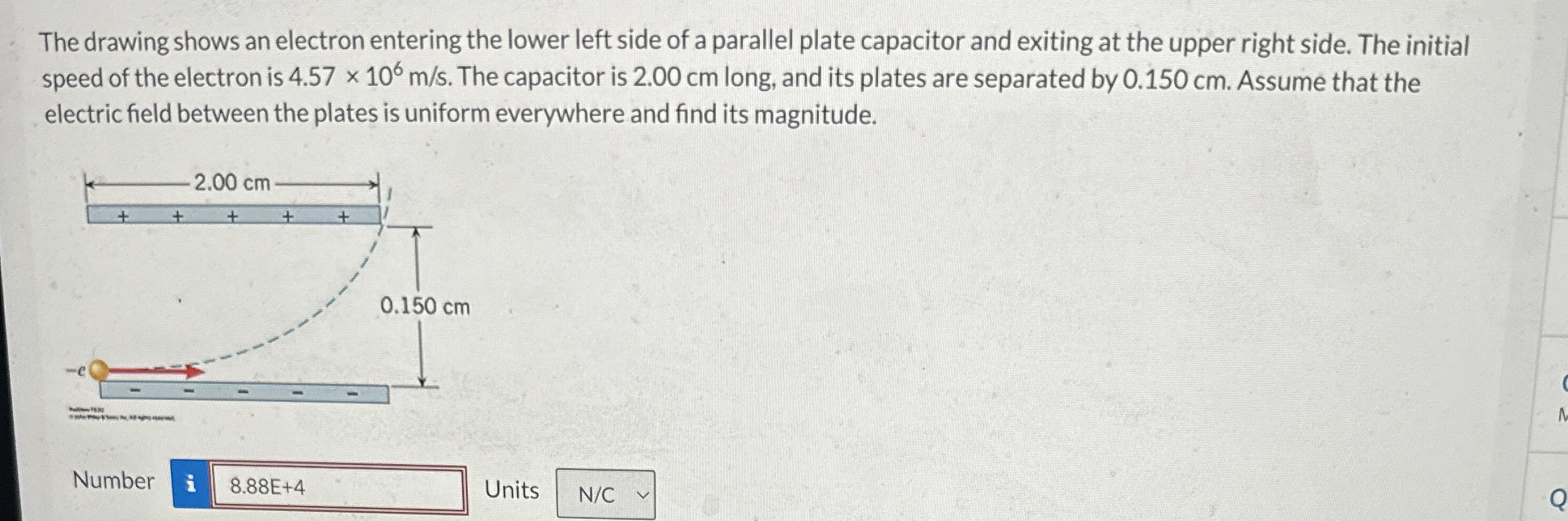 Solved The drawing shows an electron entering the lower left | Chegg.com