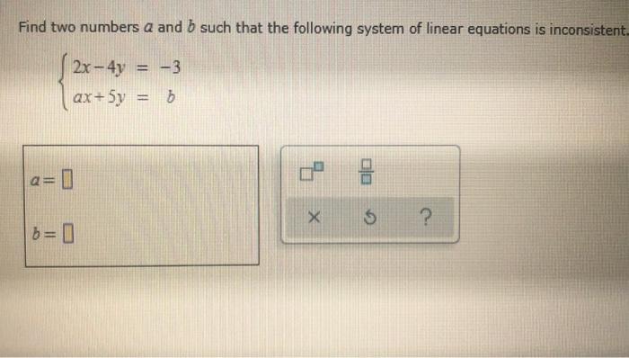 Solved Find two numbers a and b such that the following | Chegg.com