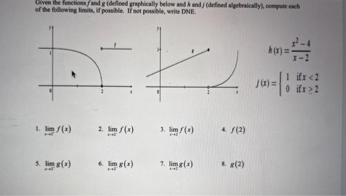 Solved Given the functions f and g (defined graphically | Chegg.com