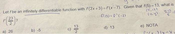 Solved - Let f be an infinitely differentiable function with | Chegg.com