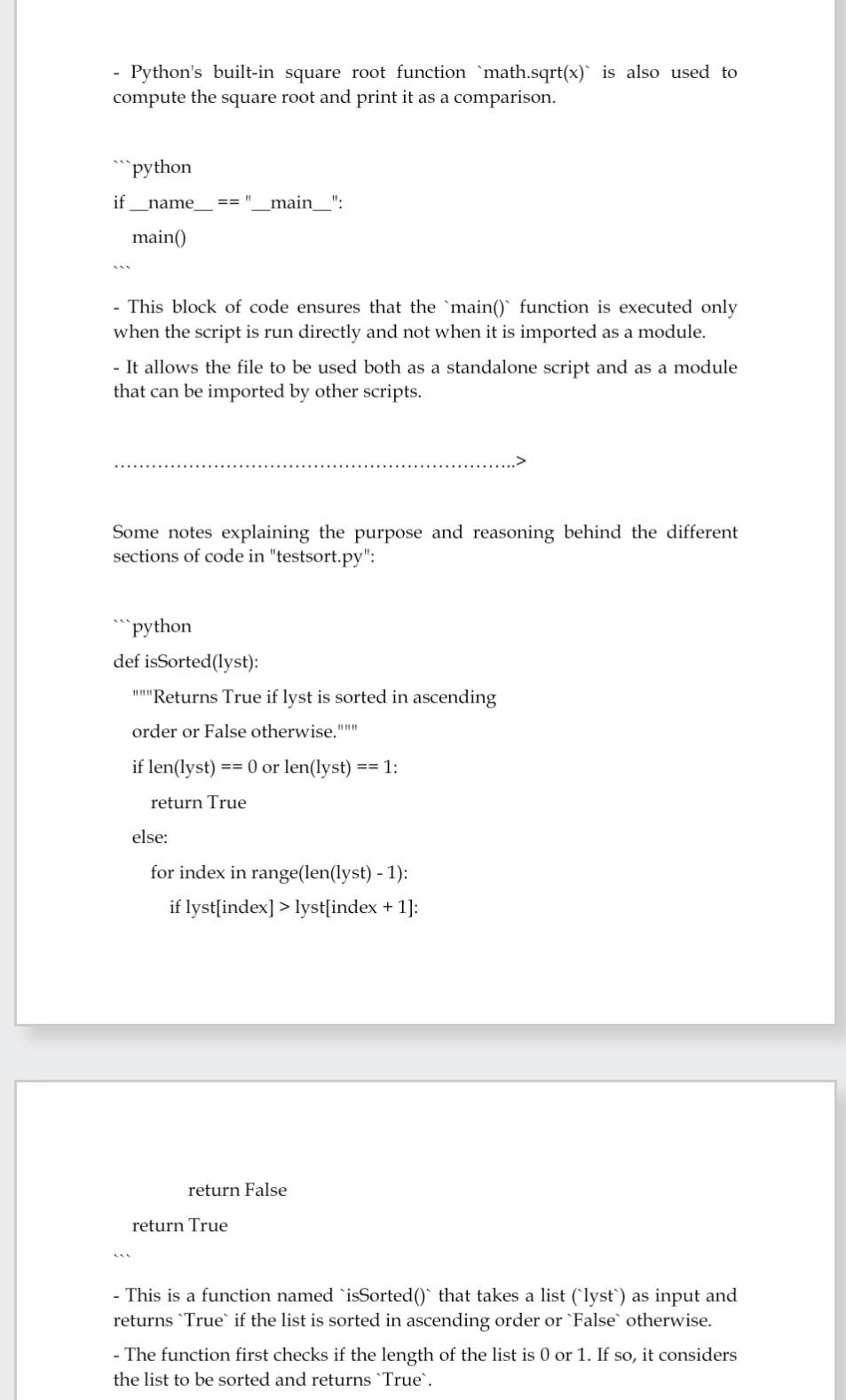 return True - This is a function named 'isSorted() | Chegg.com