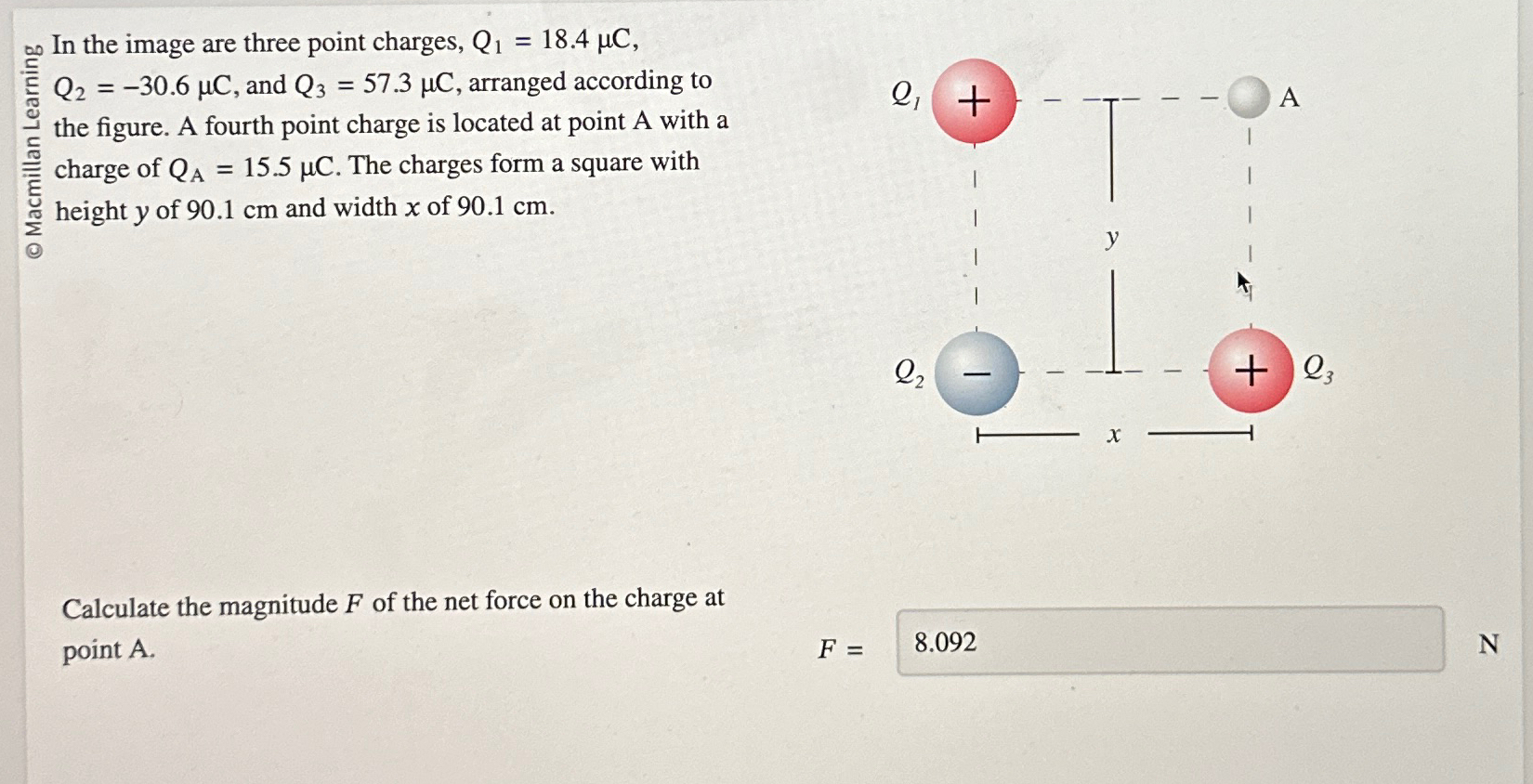 Solved In the image are three point charges, | Chegg.com