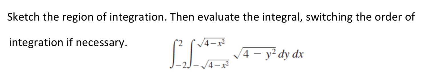 Solved Sketch the region of integration. Then evaluate the | Chegg.com