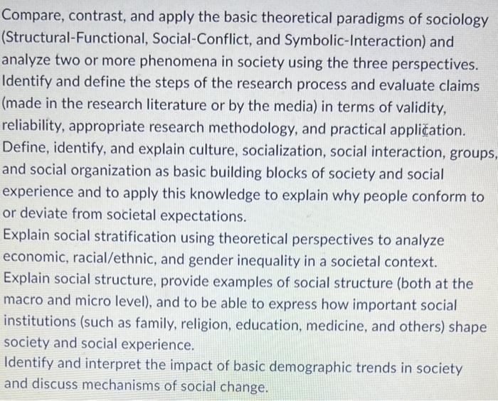 Compare, contrast, and apply the basic theoretical | Chegg.com