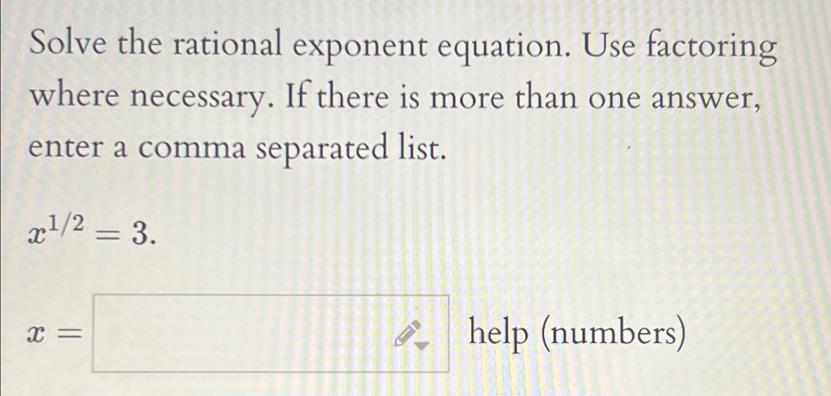 Solved Solve the rational exponent equation. Use factoring | Chegg.com