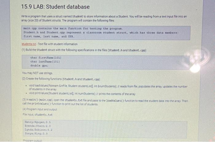 Solved Write a program that uses a stuct named student to | Chegg.com Solved Write a program that uses a stuct named student to | Chegg.com