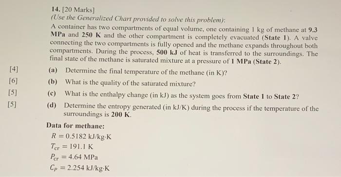 Solved [4] [6] [5] [5] 14. [20 Marks ] (Use the Generalized | Chegg.com