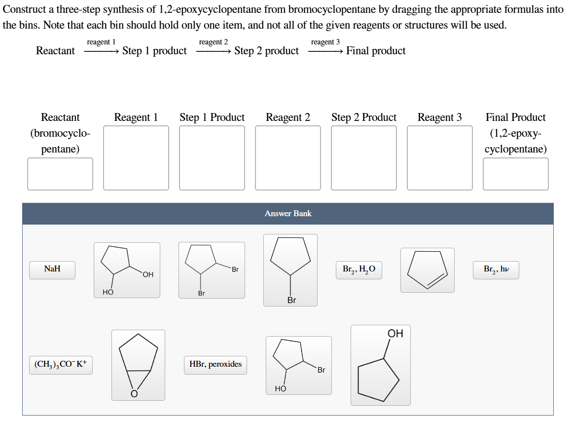 Solved Construct a three-step synthesis | Chegg.com