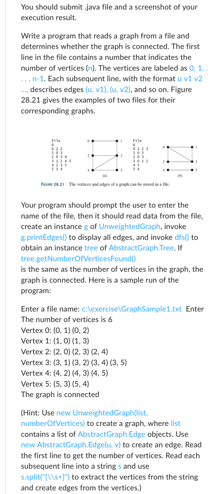 Solved You should submit .java file and a screenshot of your | Chegg.com