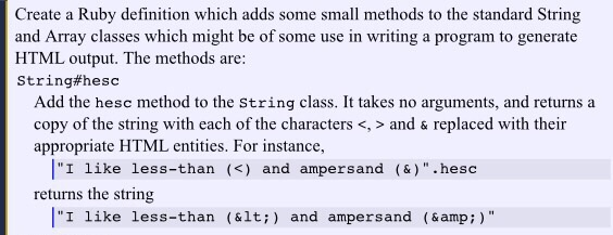 Solved Create a Ruby definition which adds some small | Chegg.com