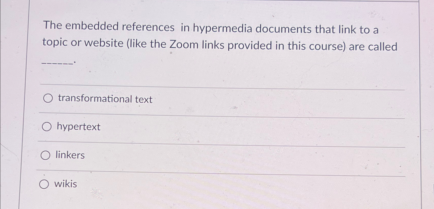 Solved The Embedded References In Hypermedia Documents That 2486