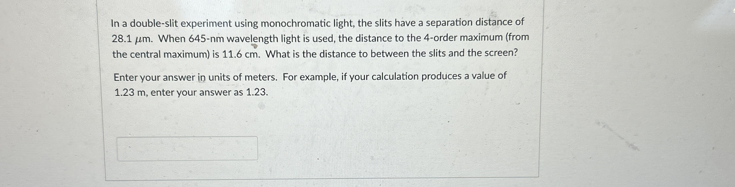 Solved In a double-slit experiment using monochromatic | Chegg.com