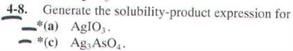 Solved Generate the solubility-product expression for | Chegg.com