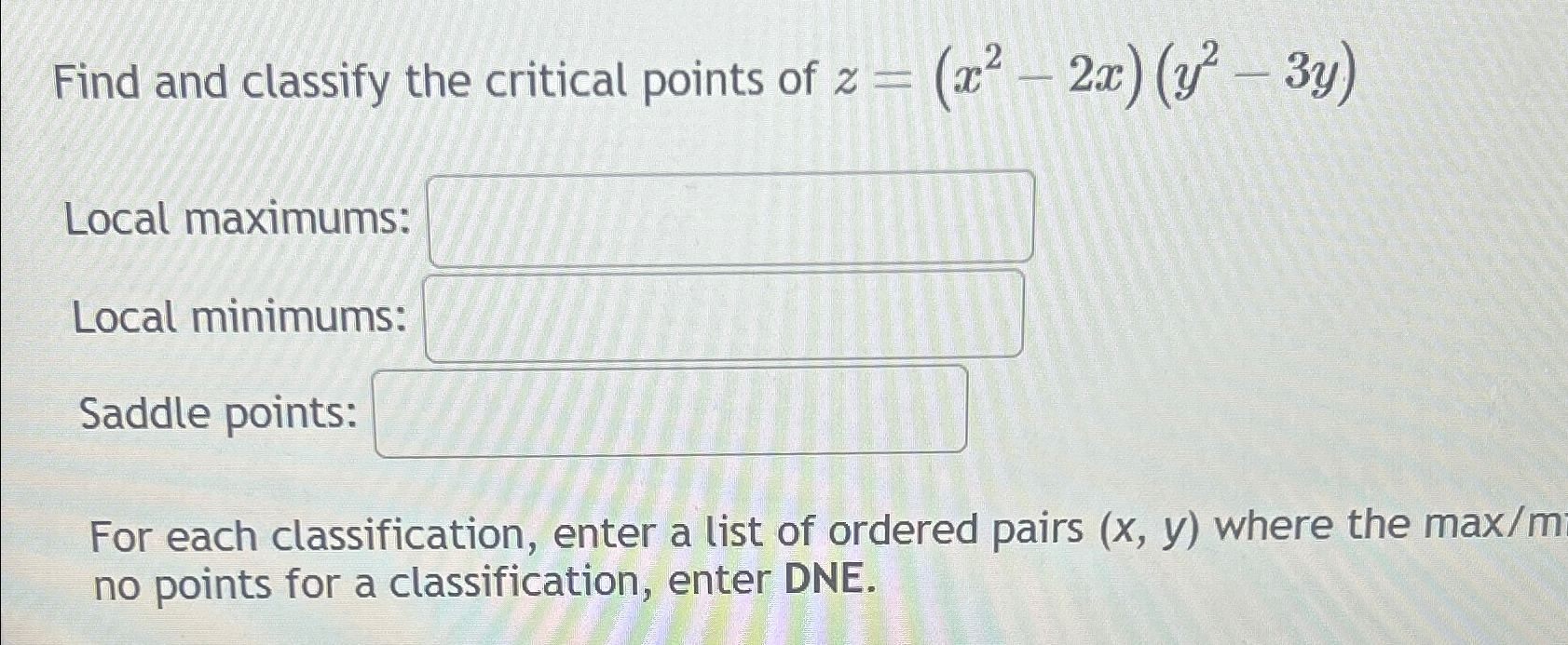 Find and classify the critical points of | Chegg.com