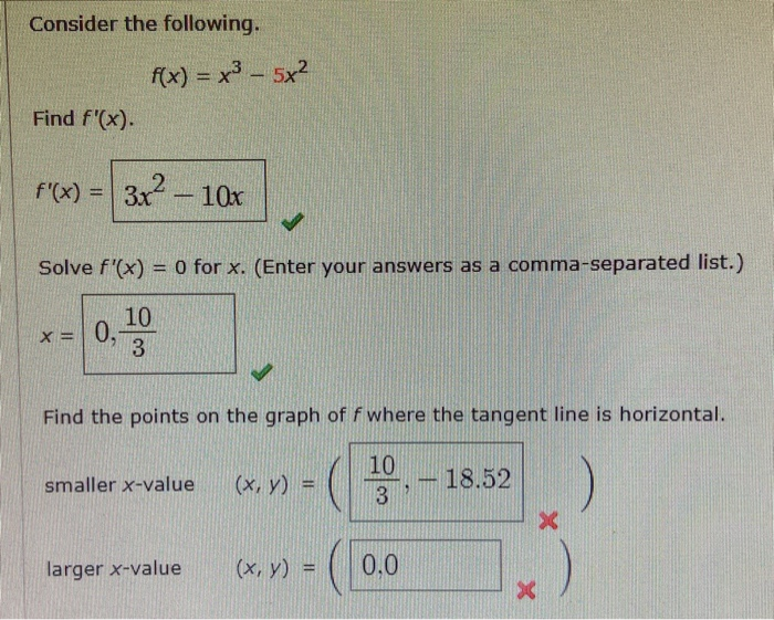 Solved Consider The Following F x X3 5x2 Find F x Chegg