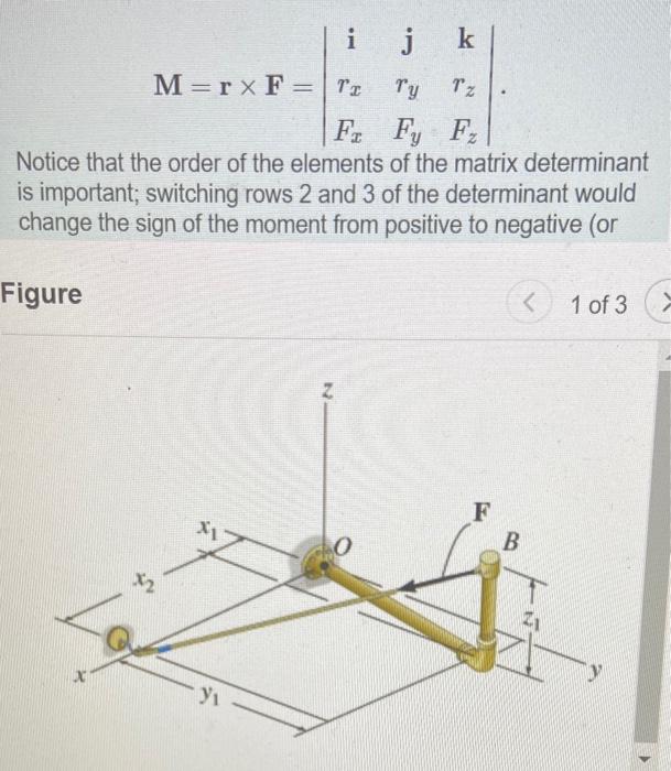 Solved eo Ty i j k M=rXF=re 12 Ft Fy Fy F2 Notice that the | Chegg.com