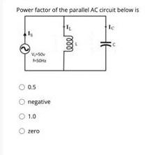 Solved Consider the parallel RC circuit below. When R is | Chegg.com